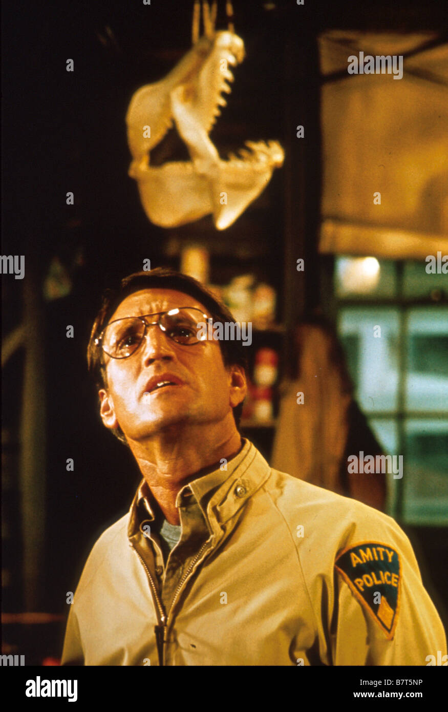 Jaws Year: 1975 USA Roy Scheider Director: Steven Spielberg Stock Photo ...