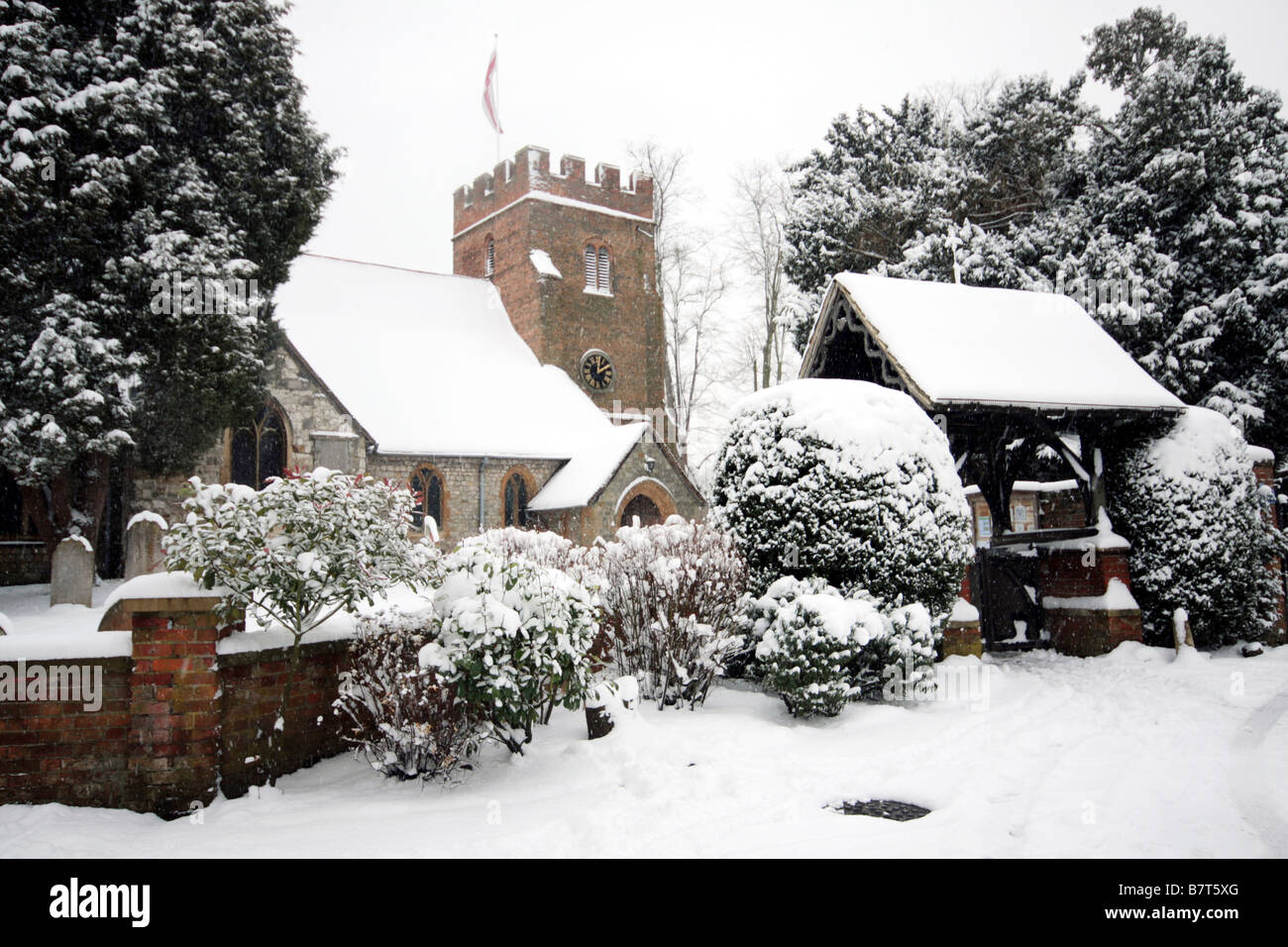St Mary's Church,Church Approach,Coldharbour Lane THORPE Surrey Stock ...