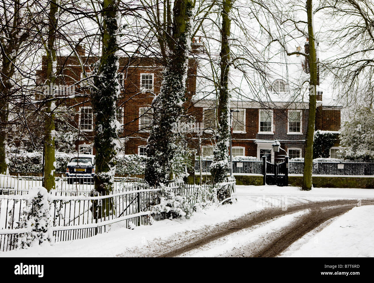 Snow In Highgate London UK Europe Stock Photo - Alamy