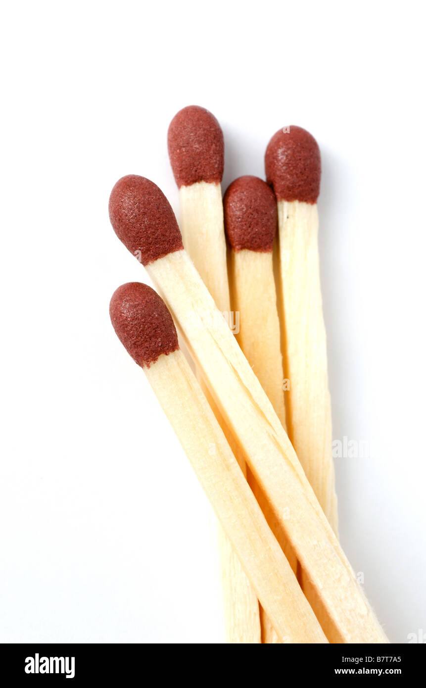 Matches on a white background Stock Photo - Alamy