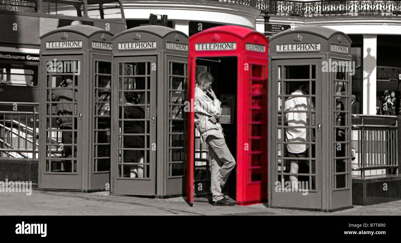 London, England, UK. Red phonebox Stock Photo - Alamy