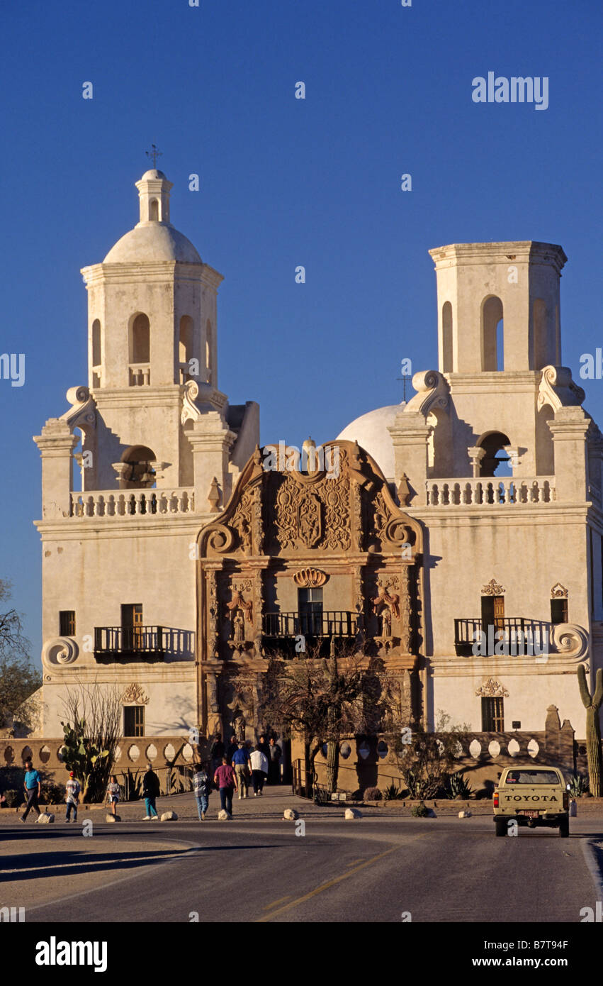 Arizona Mission San Xavier Del Bac Stock Photo - Alamy