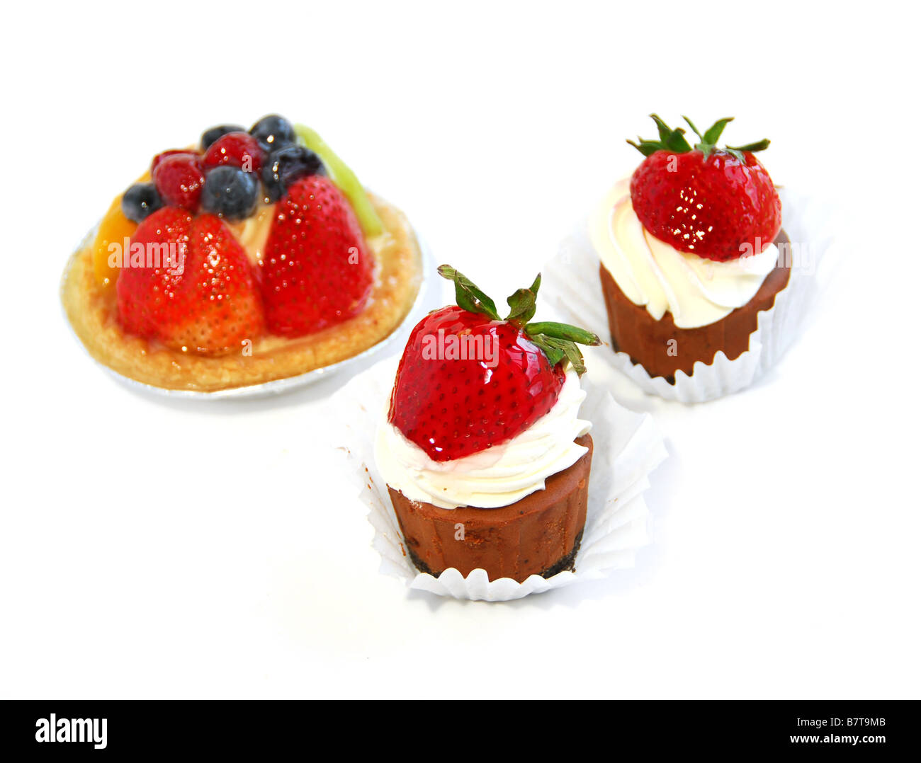 Desserts isolated on white background Stock Photo - Alamy
