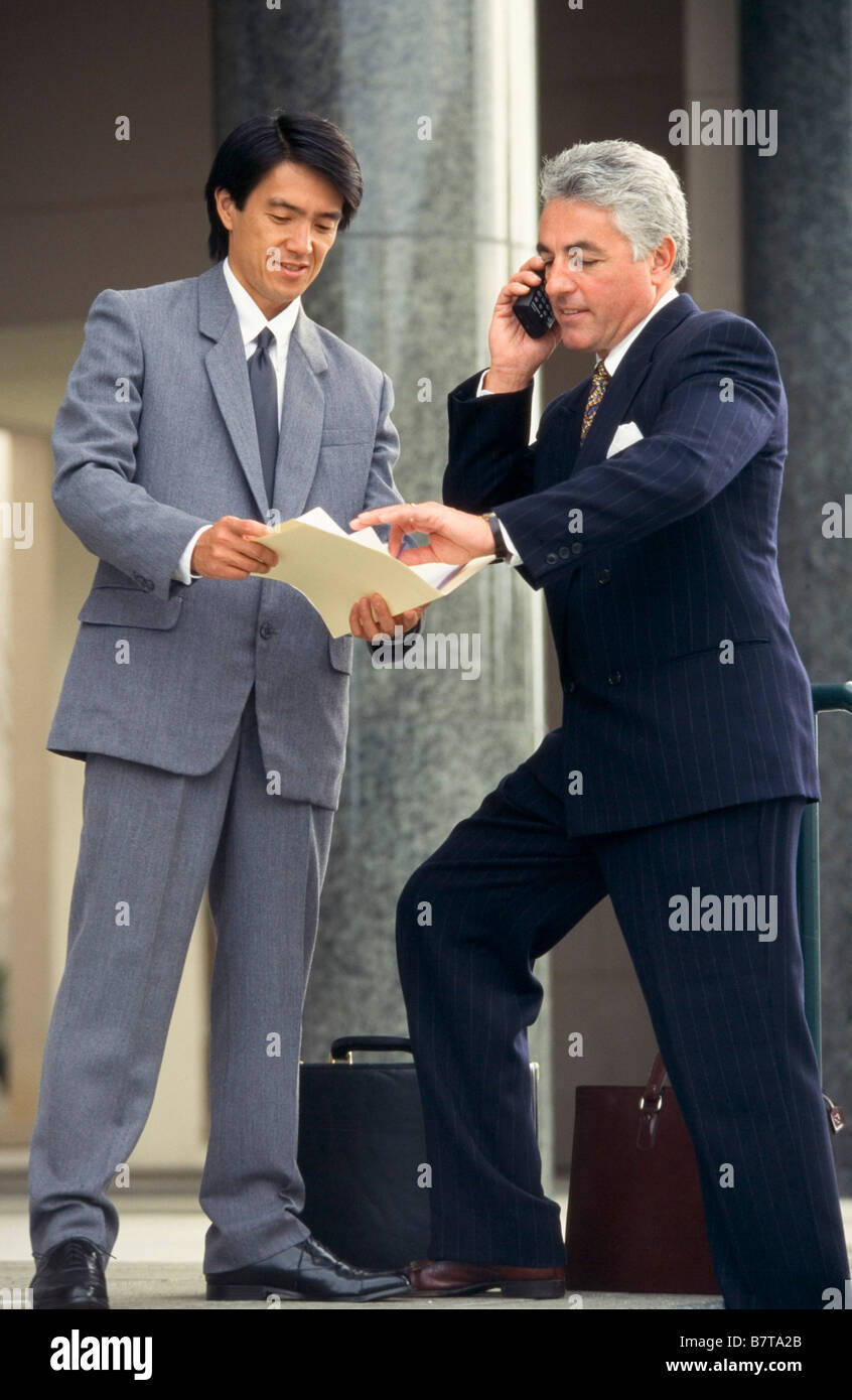 Attorneys at work on courthouse steps in a Business Meeting Stock Photo ...