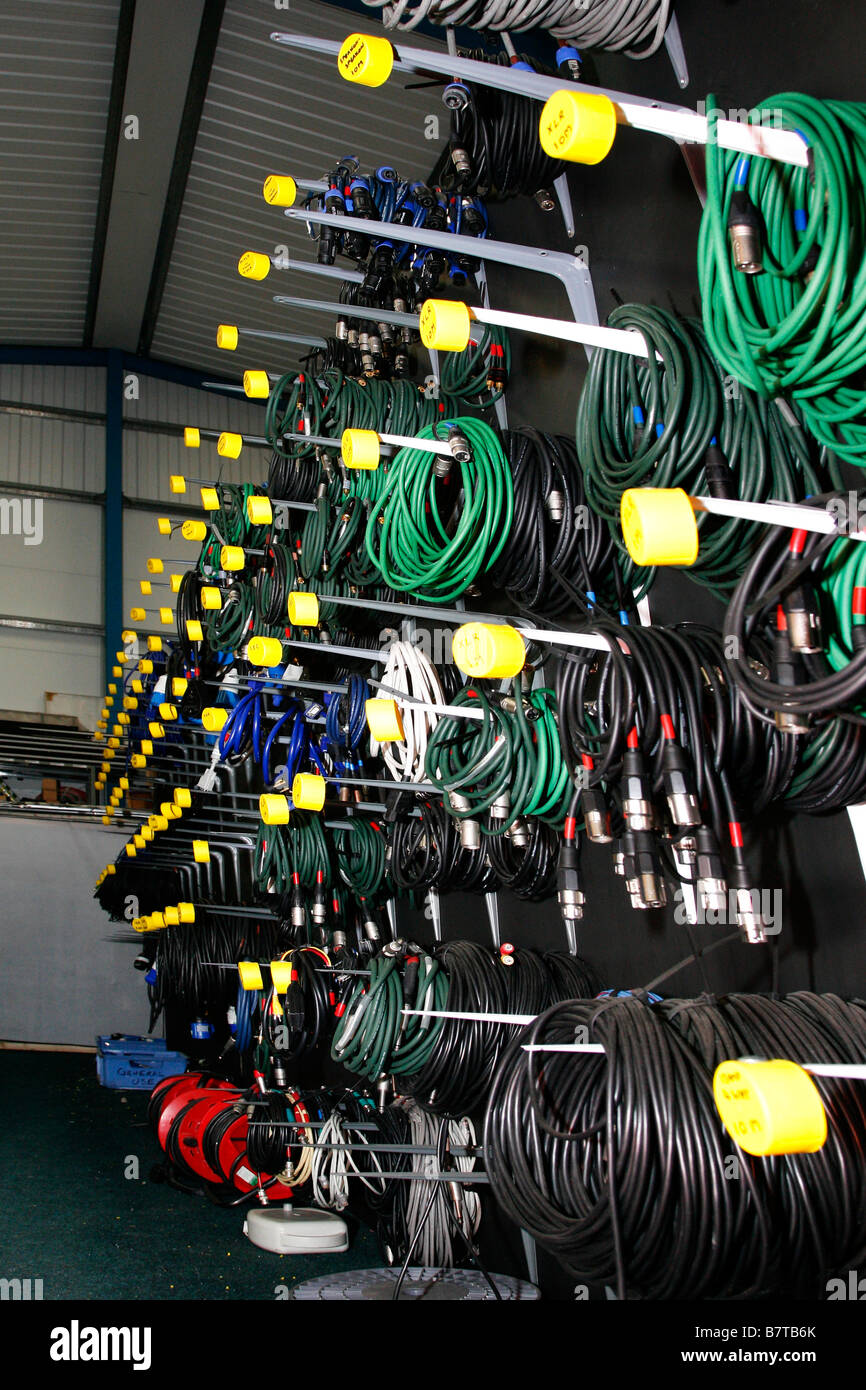 A rack of cables in a warehouse Stock Photo - Alamy