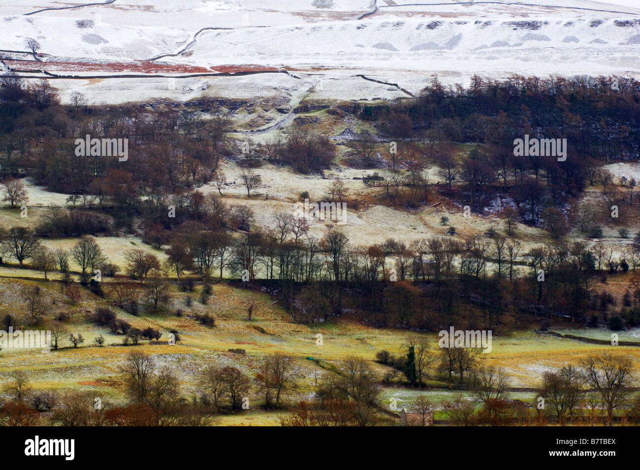 The slopes of Pen Hill Wensleydale Yorkshire Dales England Stock Photo ...