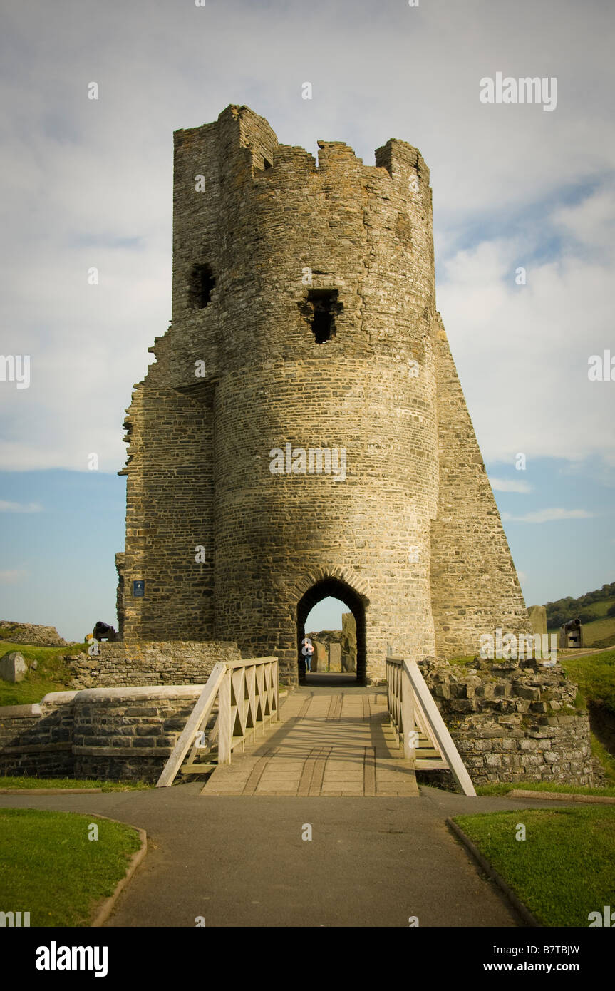 North Tower gateway of Aberystwyth Castle. Wales Stock Photo - Alamy