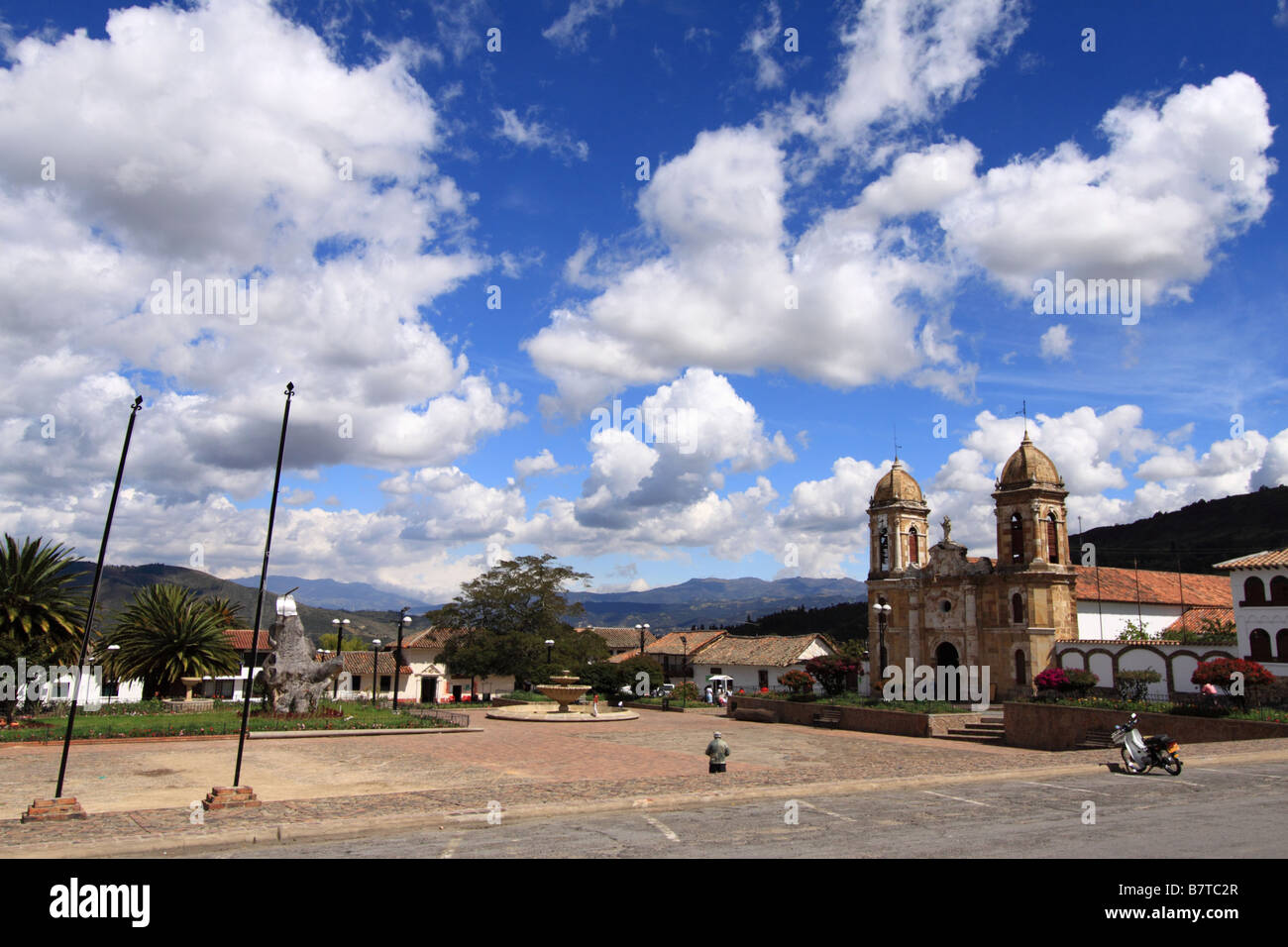 Daytime view of Tibasosa, Boyacá, Colombia, South America Stock Photo ...
