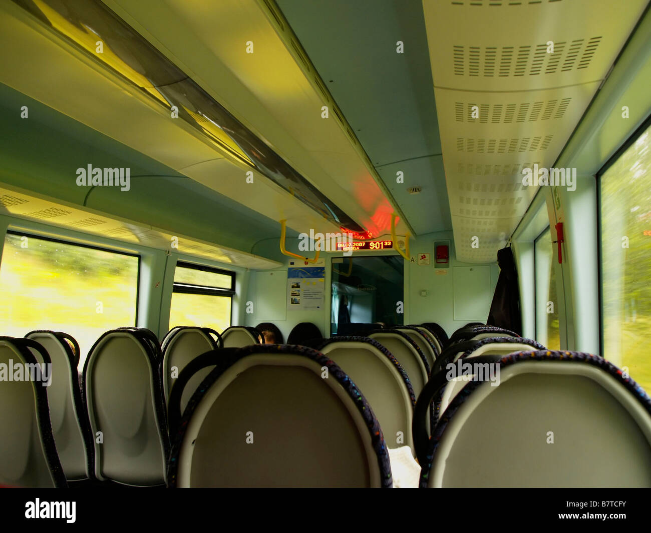 Inside a commuter train in the east of Poland Stock Photo - Alamy