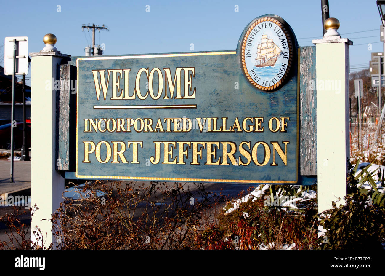 Port Jefferson, a small seaside village, Long Island, New York Stock ...