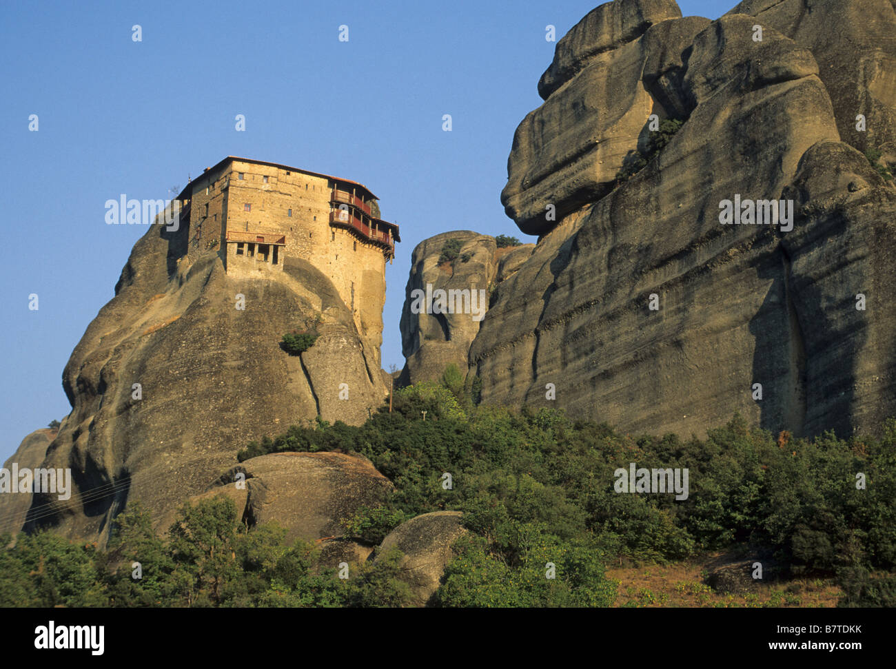 Elk141 1975 Greece Meteora Agios Nikolaos Monastary 16th c Stock Photo ...