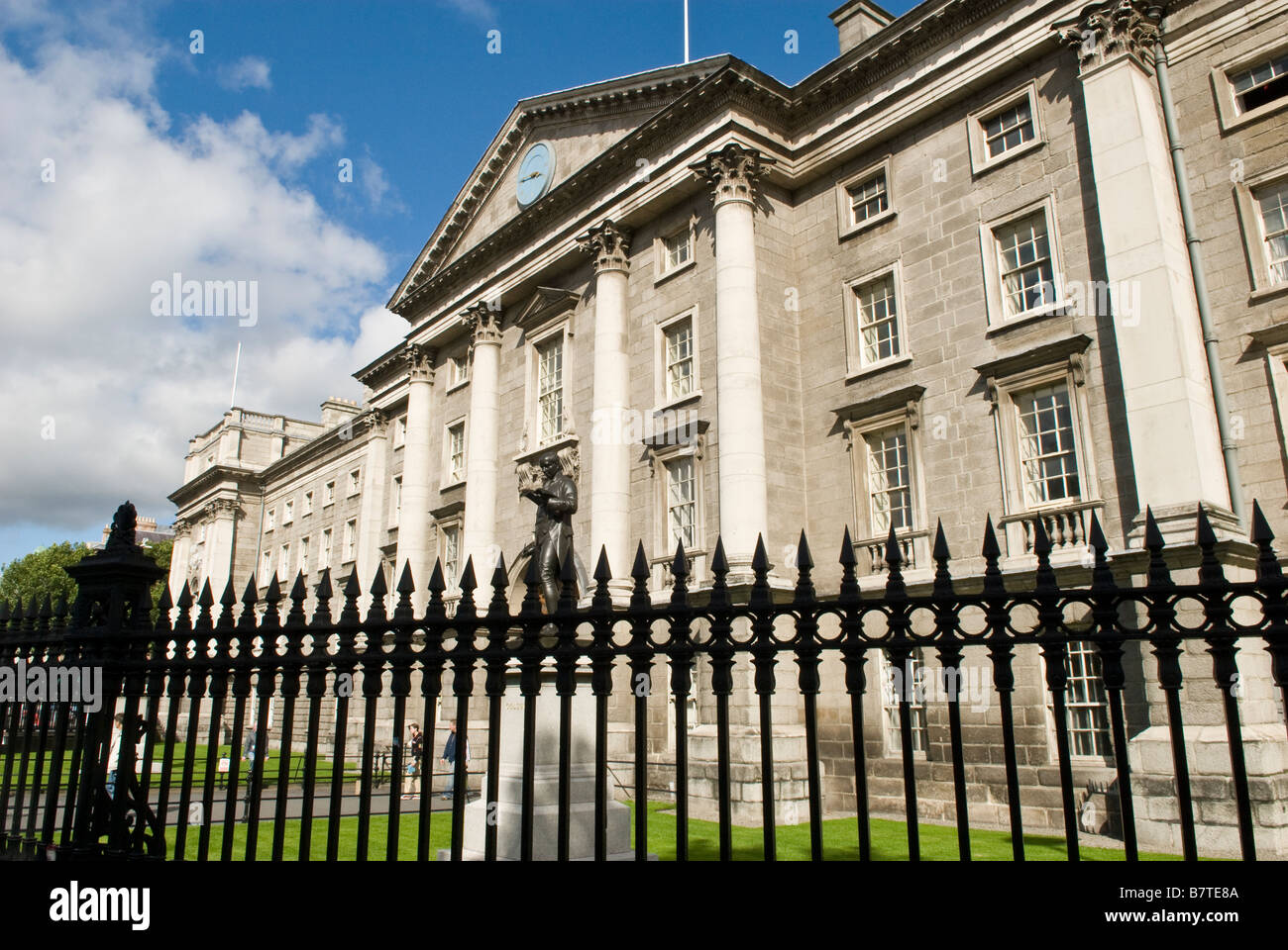 Trinity College front entrance and fence, Dublin Ireland, August 2006 ...