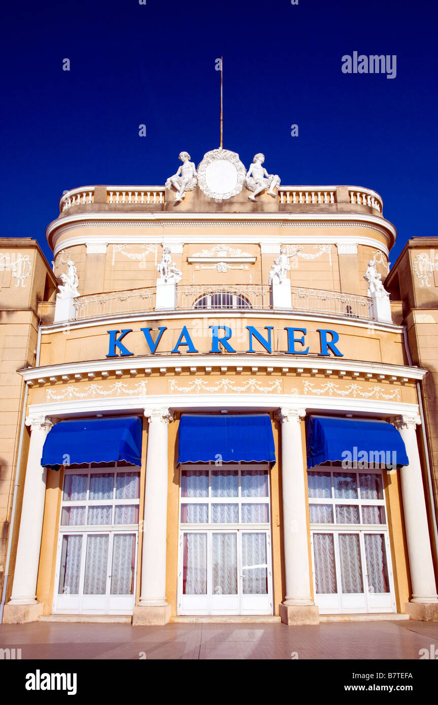 The Kvarner Hotel overlooking Kvarner Bay in Opatija Croatia Stock ...