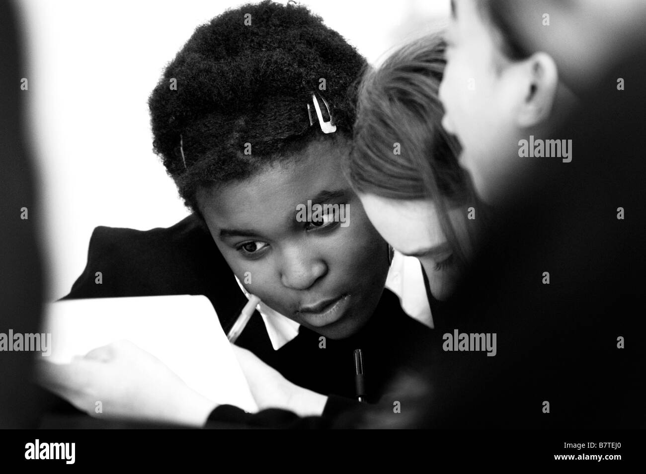 Secondary pupils Black and White Stock Photos & Images - Alamy