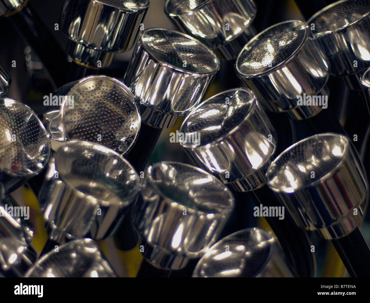 Metal watering heads for garden hoses for sale at a garden shop in the ...