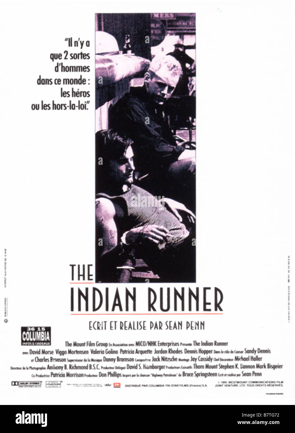 The Indian Runner Year: 1991 USA Director:Sean Penn Movie poster (Fr ...