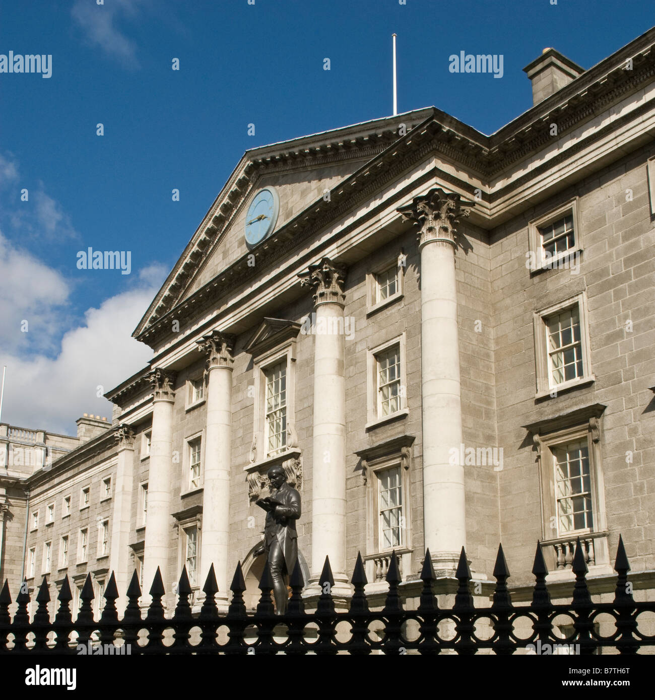 Trinity College front entrance and fence, Dublin Ireland, August 2006 ...