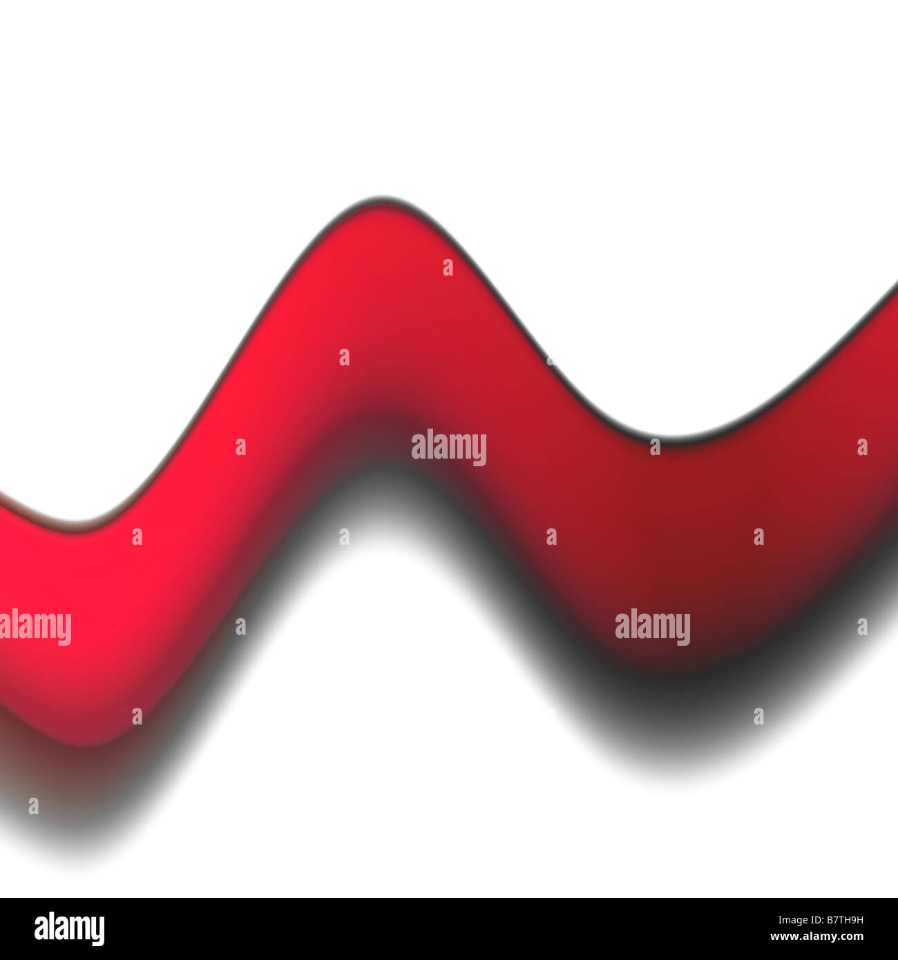 A wave of red color flowing across a white background Stock Photo - Alamy
