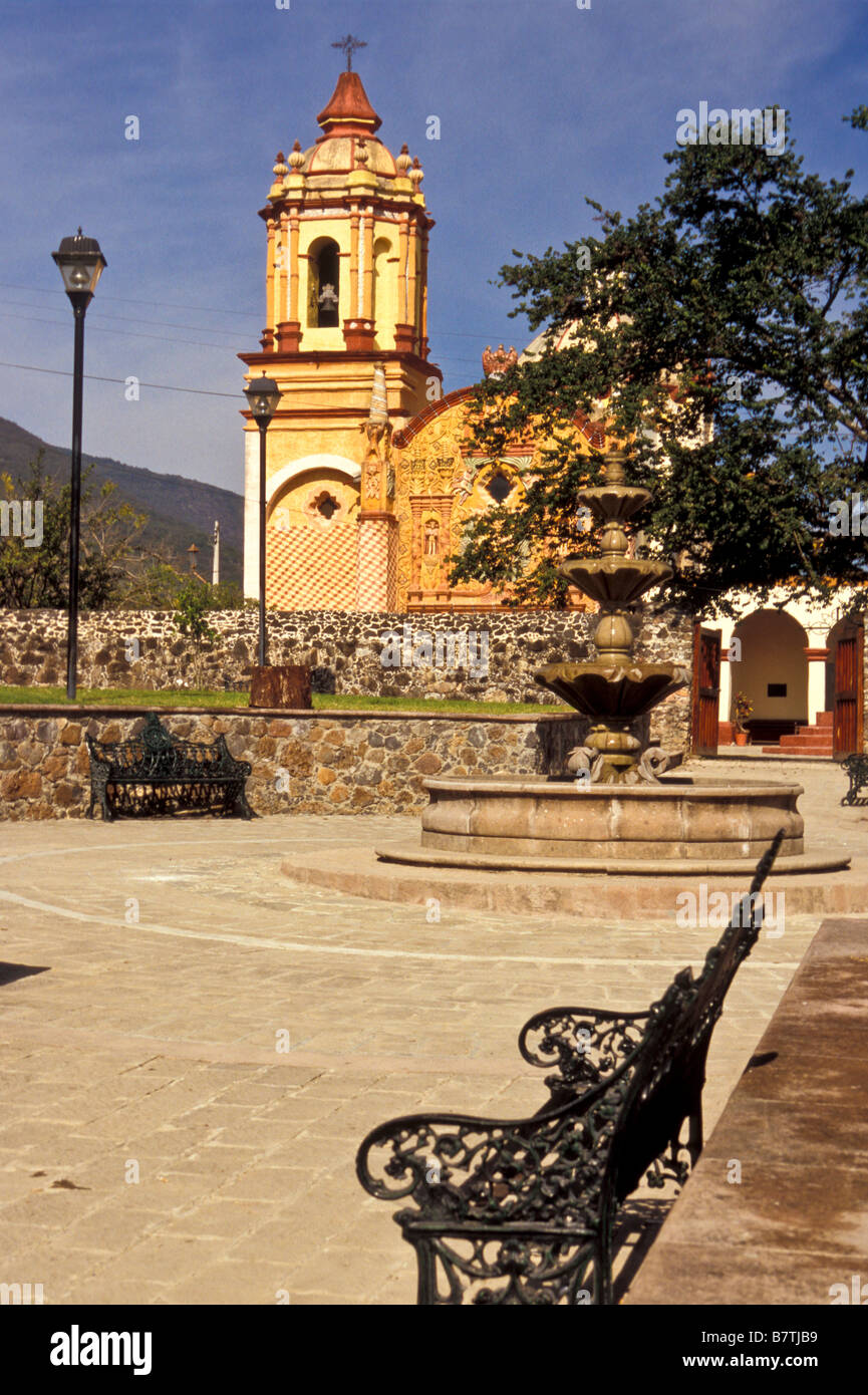 Facade of San Miguel Arcangel, completed in 1766,located in Conca ...