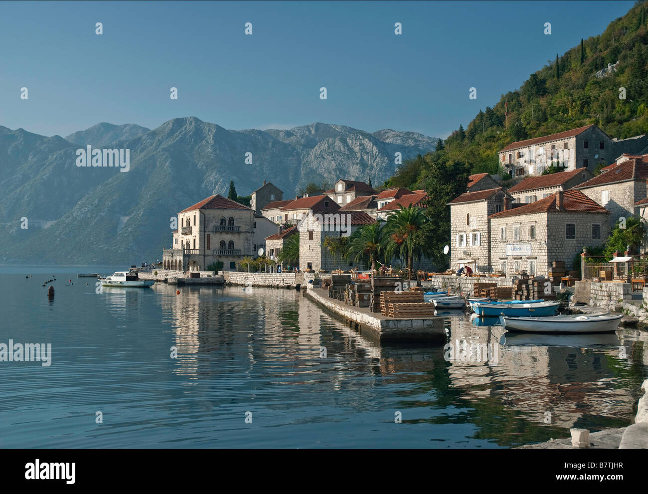 views of perast on kotor bay montenegro Stock Photo - Alamy