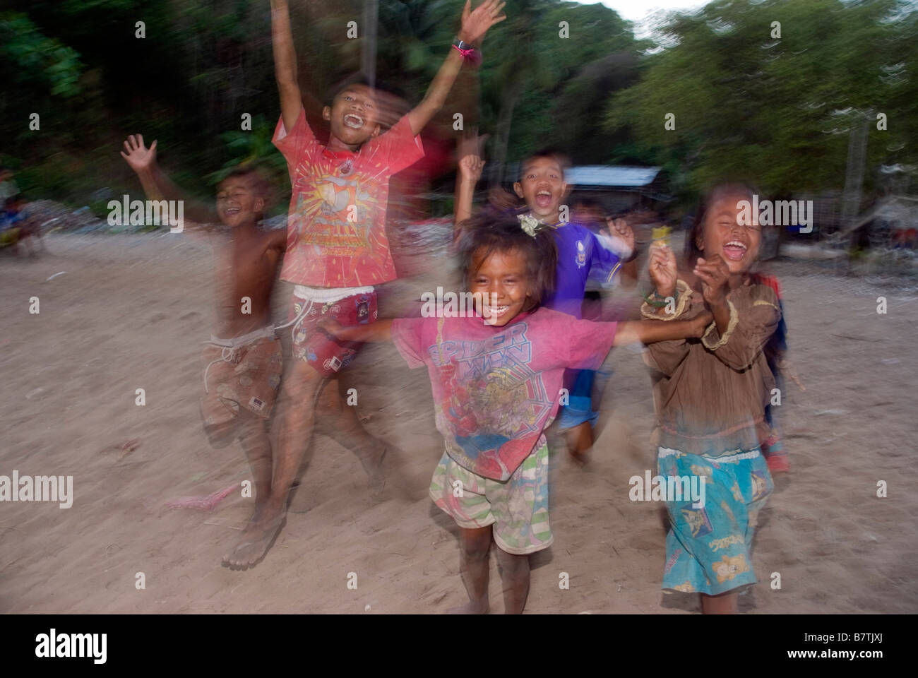 Sea Gypsy children playing Stock Photo - Alamy