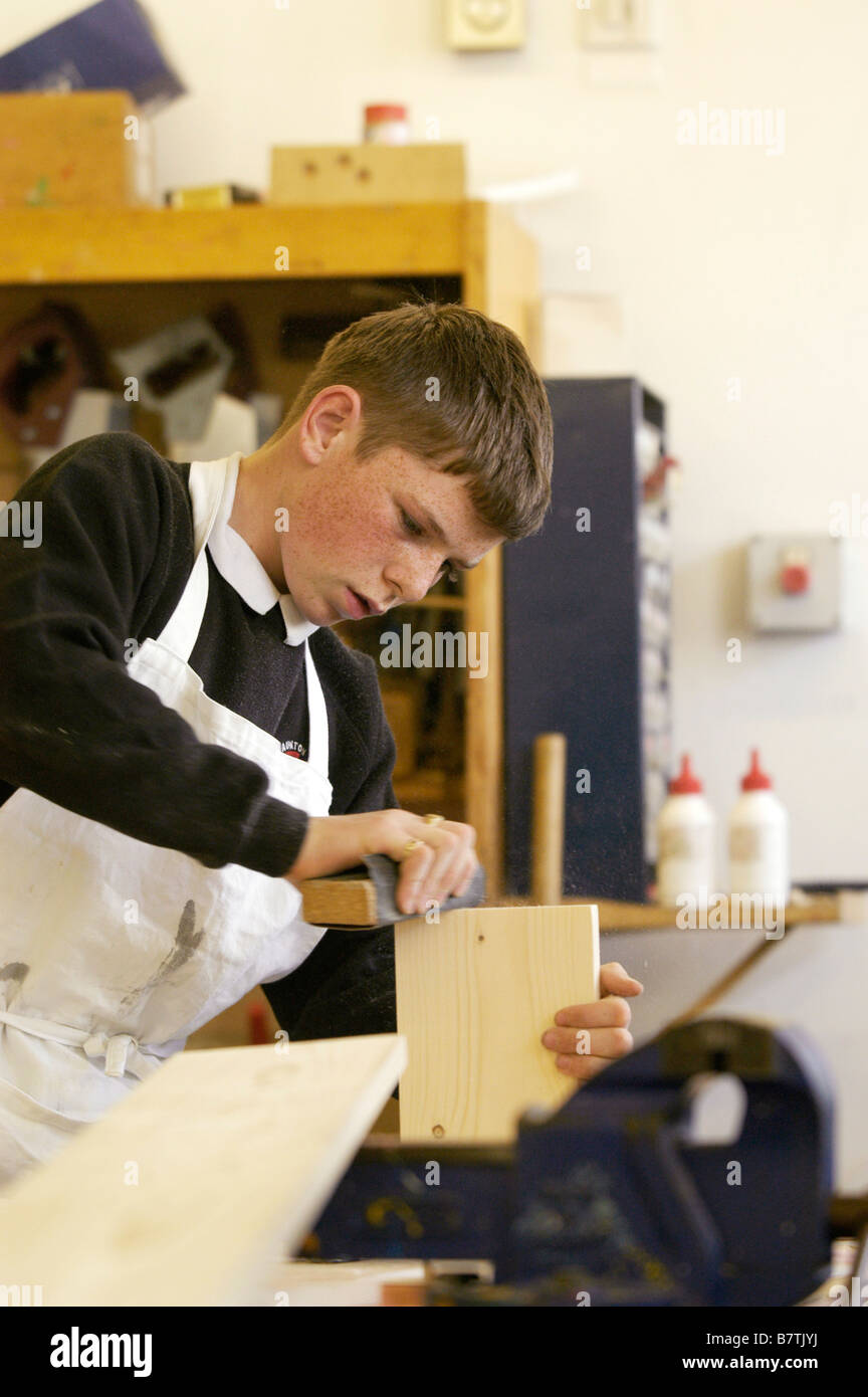 pupil in design technology class at secondary school Stock Photo - Alamy
