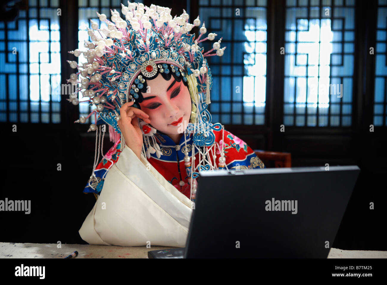 Actress Dressing As Beijing Opera Characters,China Stock Photo - Alamy