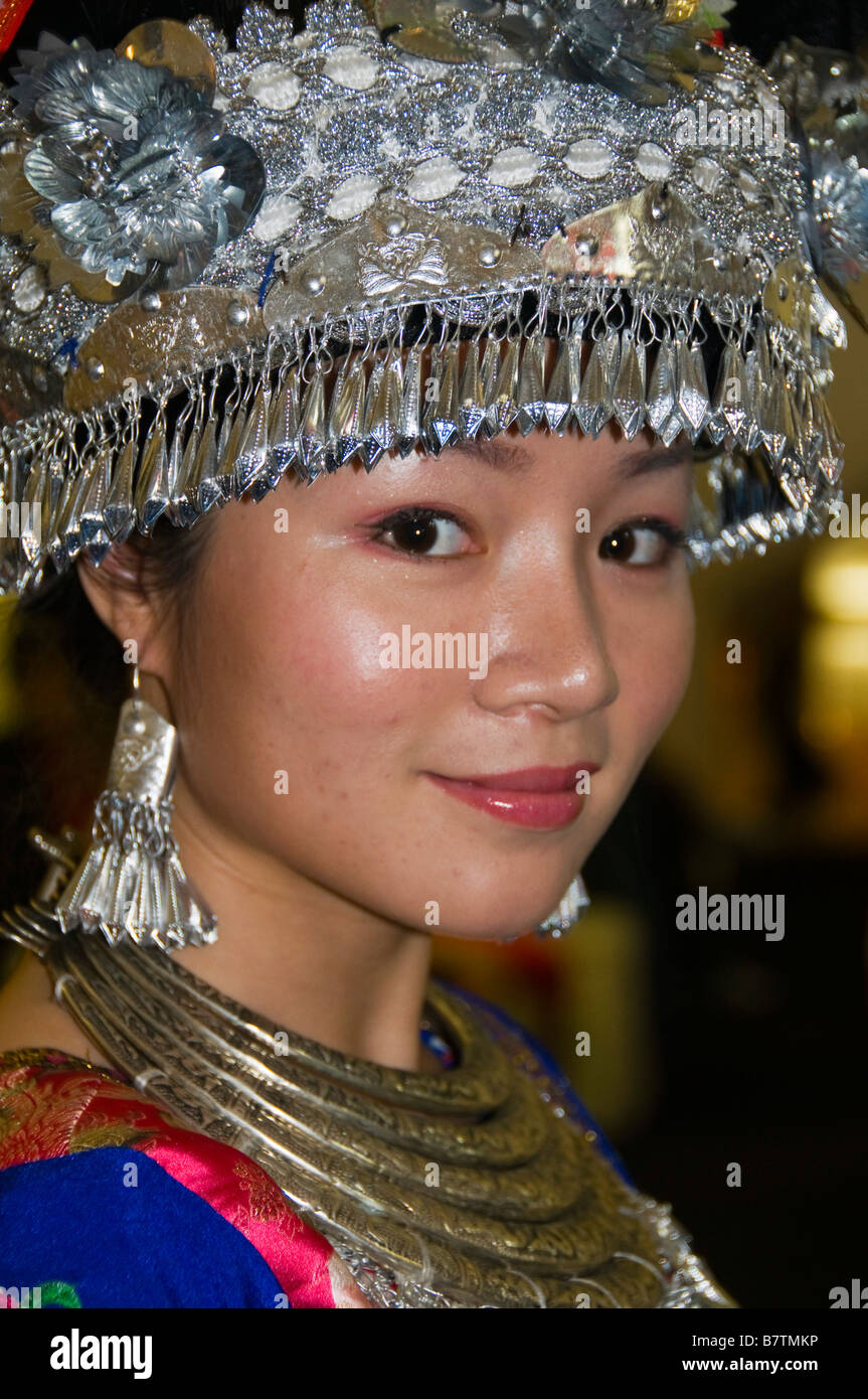 Chinese dancer posing at Chinese New Year show in Bangkok Thailand ...