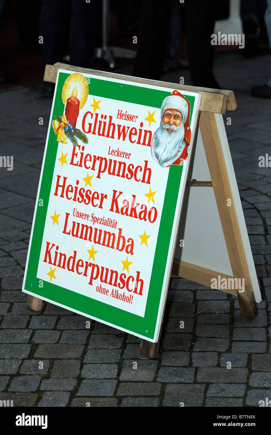gluhwein eierpunsch hiesser kinderpunsch sign germany deutschland ...
