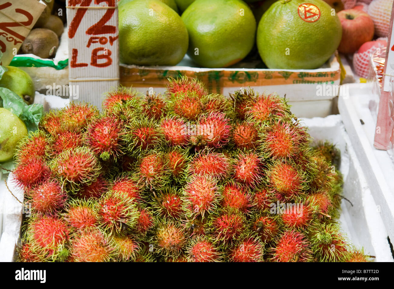 lychee for sale at market Stock Photo - Alamy