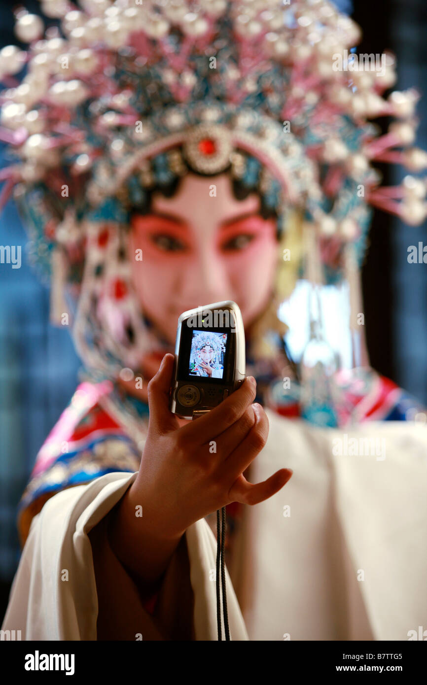 Actress Dressing As Beijing Opera Characters,China Stock Photo - Alamy