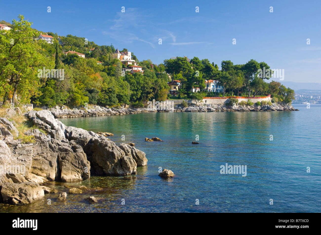 Seaside promenade lovran hi-res stock photography and images - Alamy