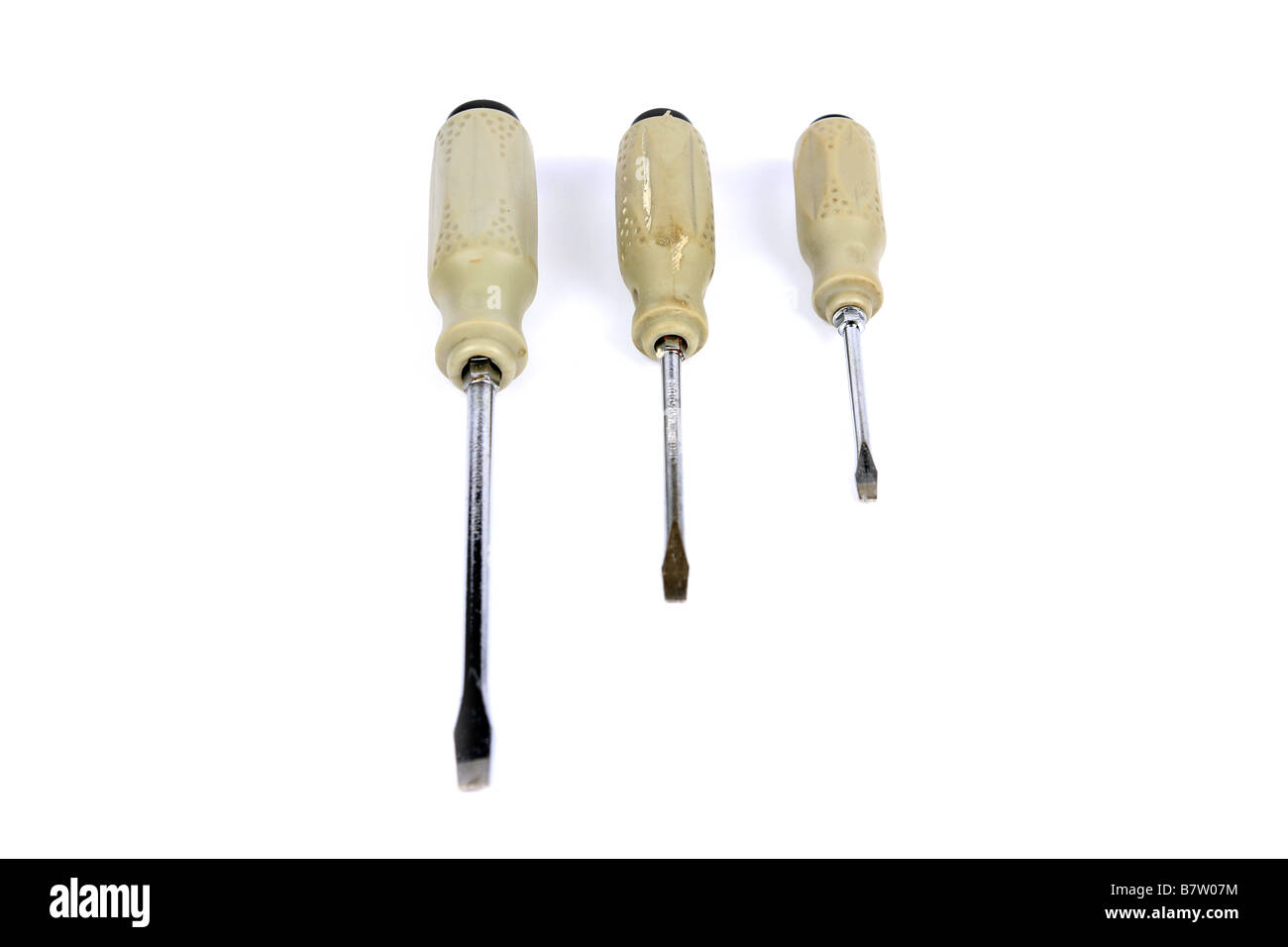 Hand screwdriver on white Cut Out Stock Images & Pictures - Alamy