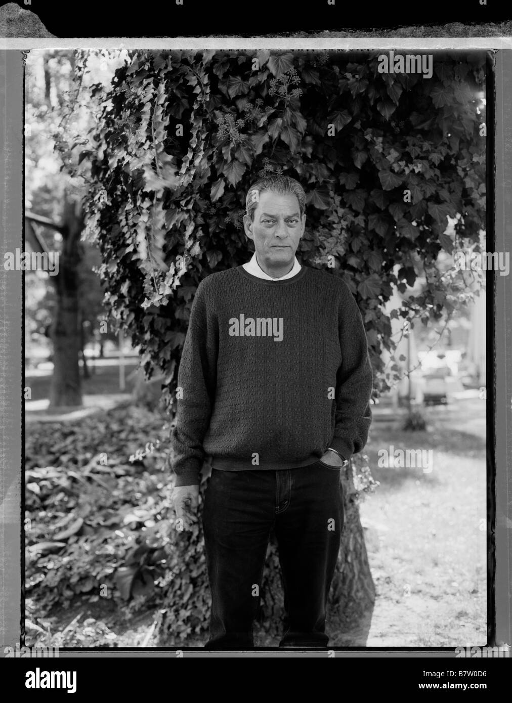 New York based author and film director Paul Auster portrait shots ...