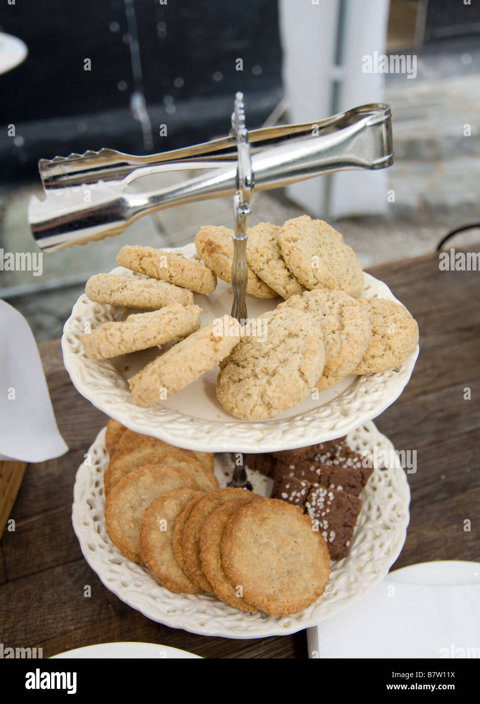 serving dish with cookies in a cafeteria Stock Photo - Alamy