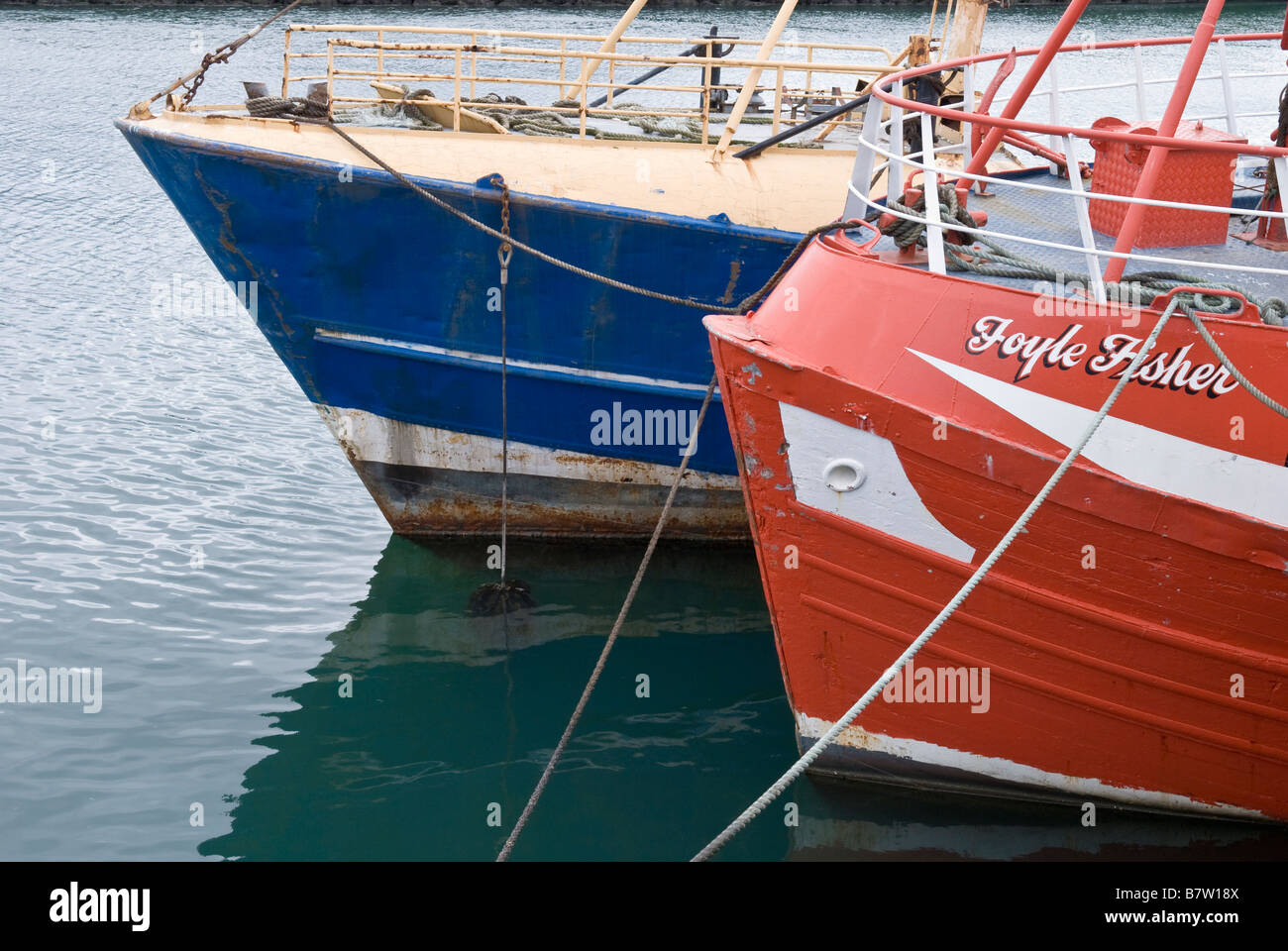 Fisher boats at harbour, Howth Peninsula, Dublin Ireland, August 2006 Stock Photo - Alamy