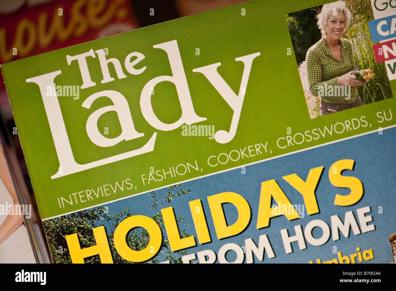 UK Magazine - the front cover of The Lady in a newsagents shop Stock ...