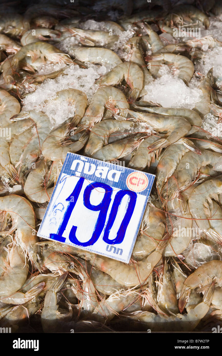 Prawns on Market Stall Bangkok Thailand Stock Photo - Alamy