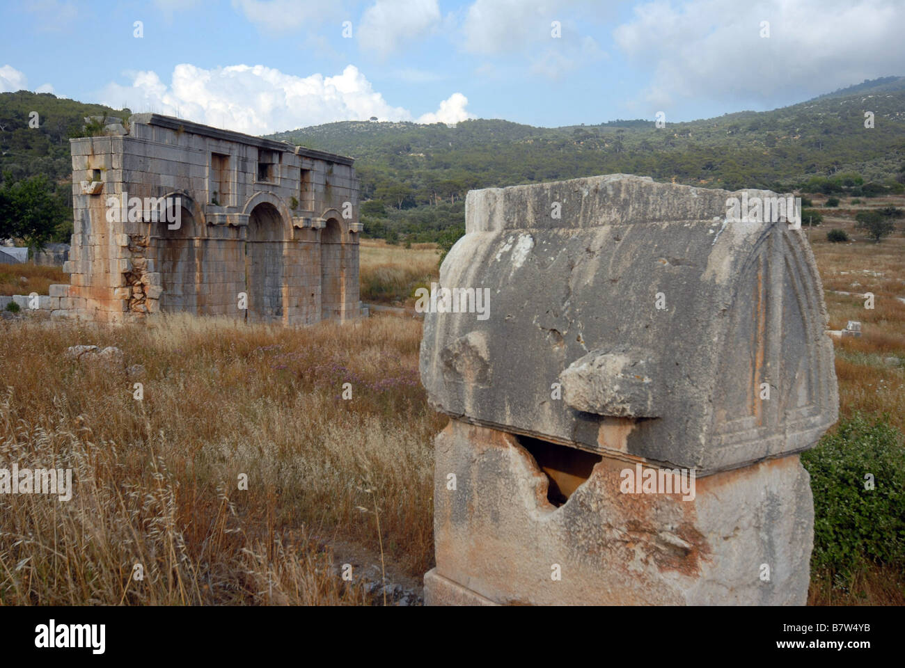Roman triumphal gate of Patara, Turkey Stock Photo - Alamy
