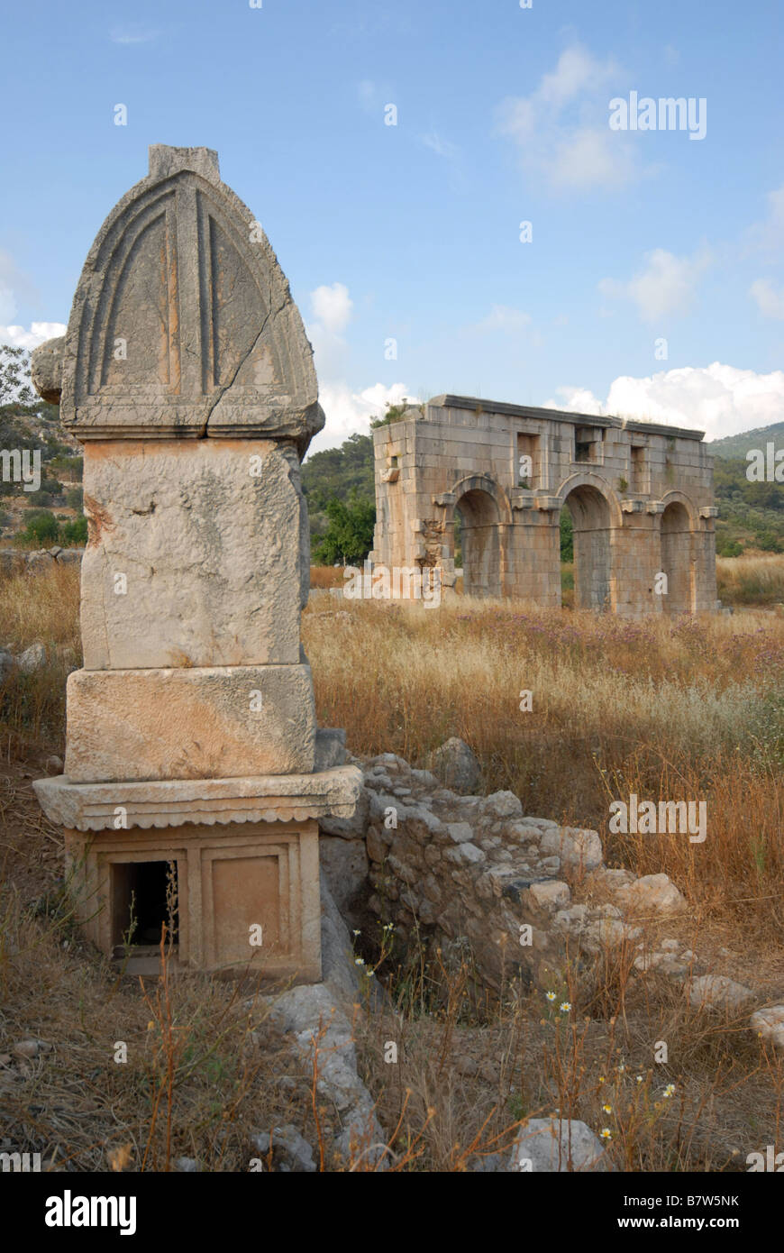 Roman triumphal gate of Patara, Turkey Stock Photo - Alamy