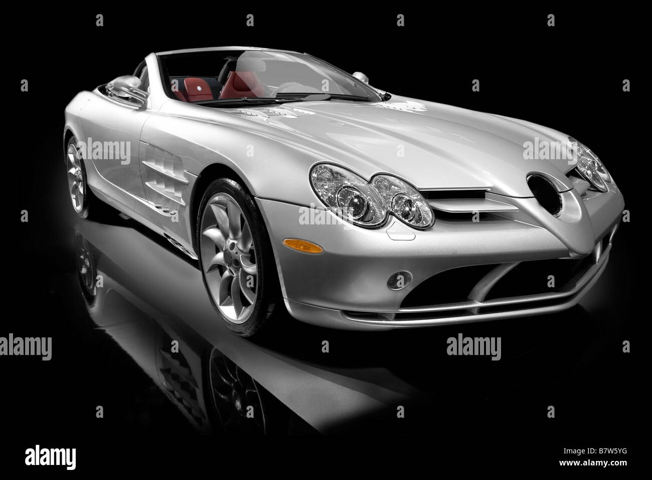 silver sports car Stock Photo - Alamy