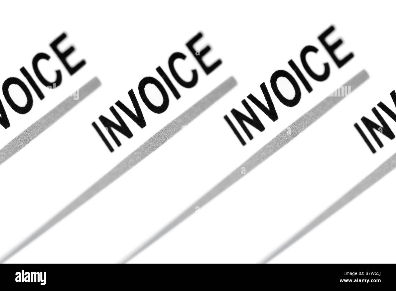 invoice lettering isolated on white Stock Photo - Alamy