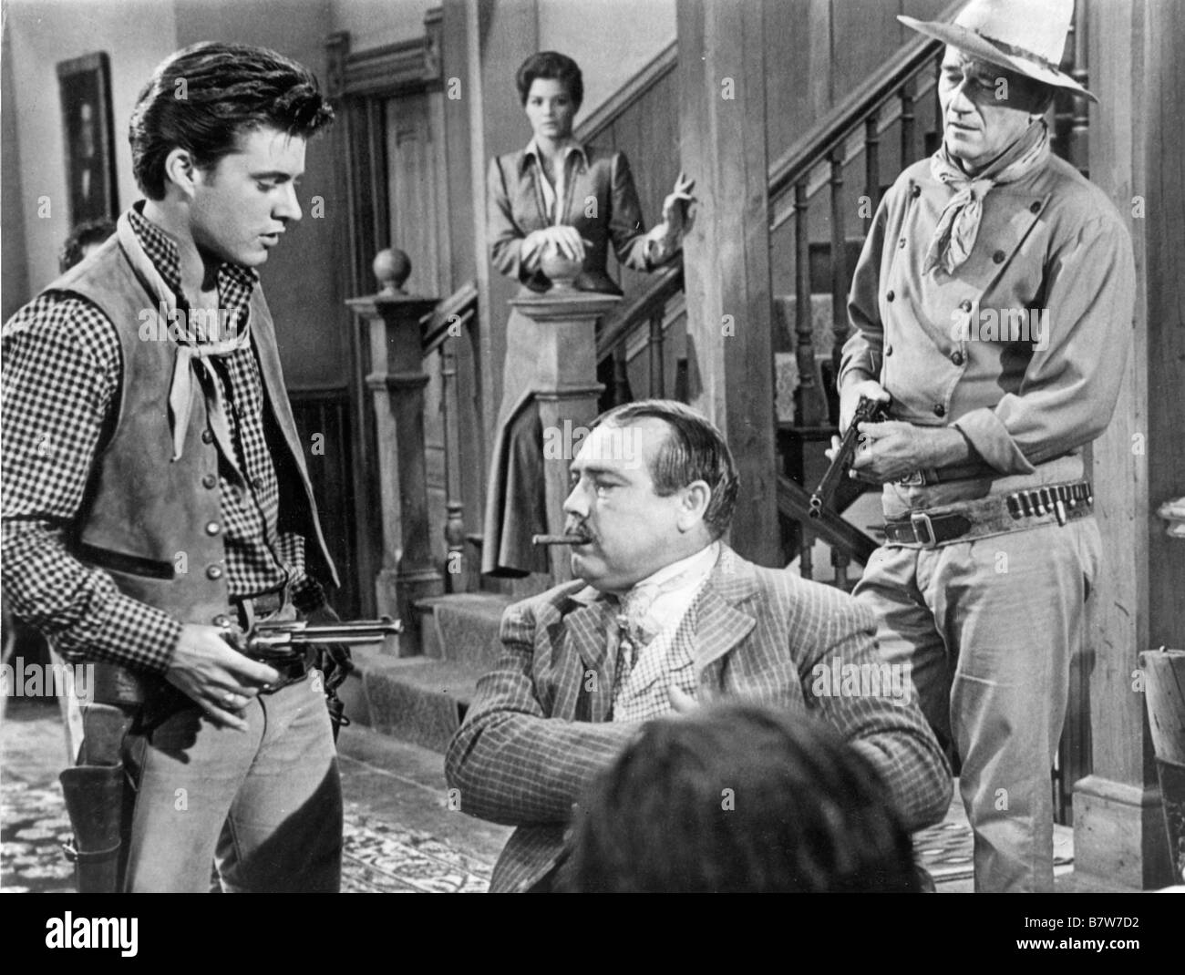 Rio Bravo Year: 1959 USA John Wayne, Ricky Nelson, Angie Dickinson ...