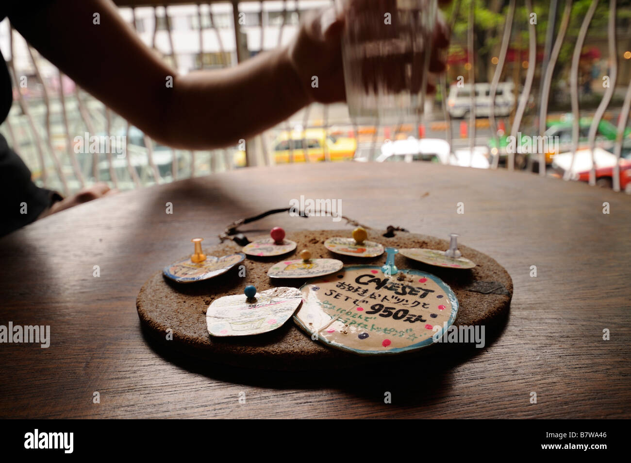 Japan menu coffeehouse table hi-res stock photography and images - Alamy