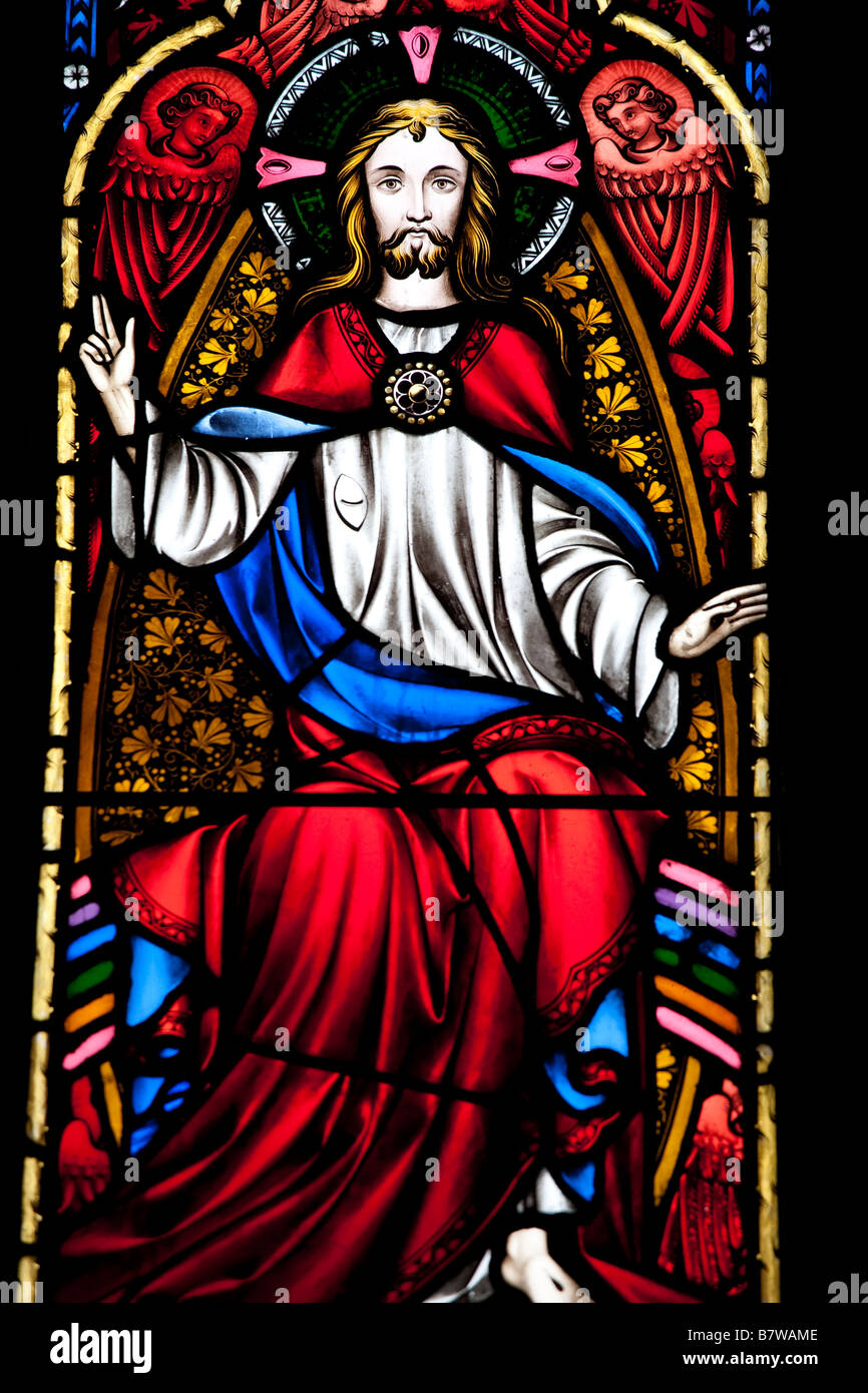 Stained Glass Window Holy Trinity Abbey Adare, Ireland Stock Photo - Alamy