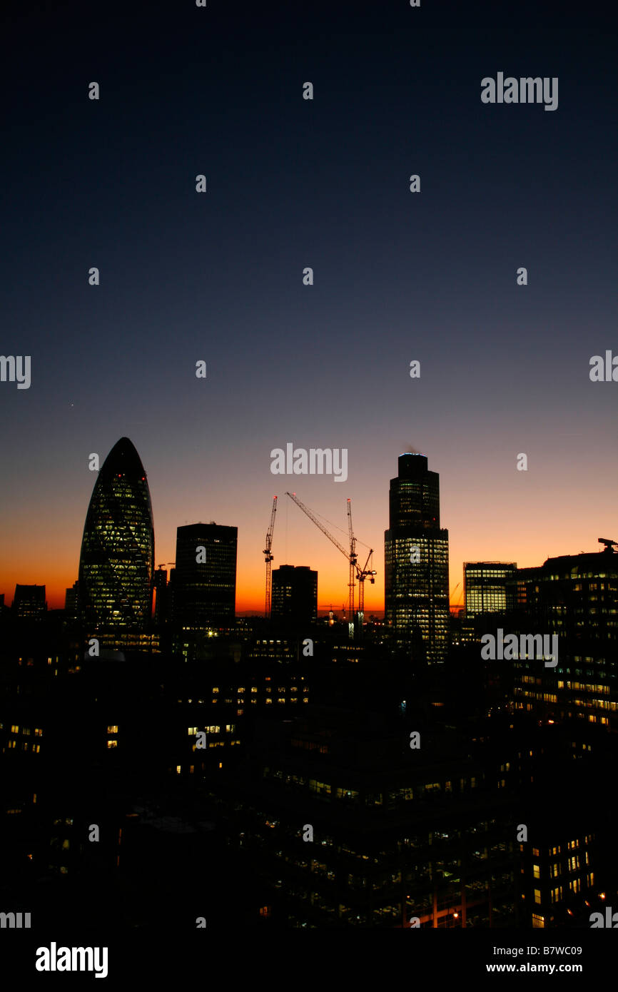 City of London skyline at sunset Stock Photo - Alamy