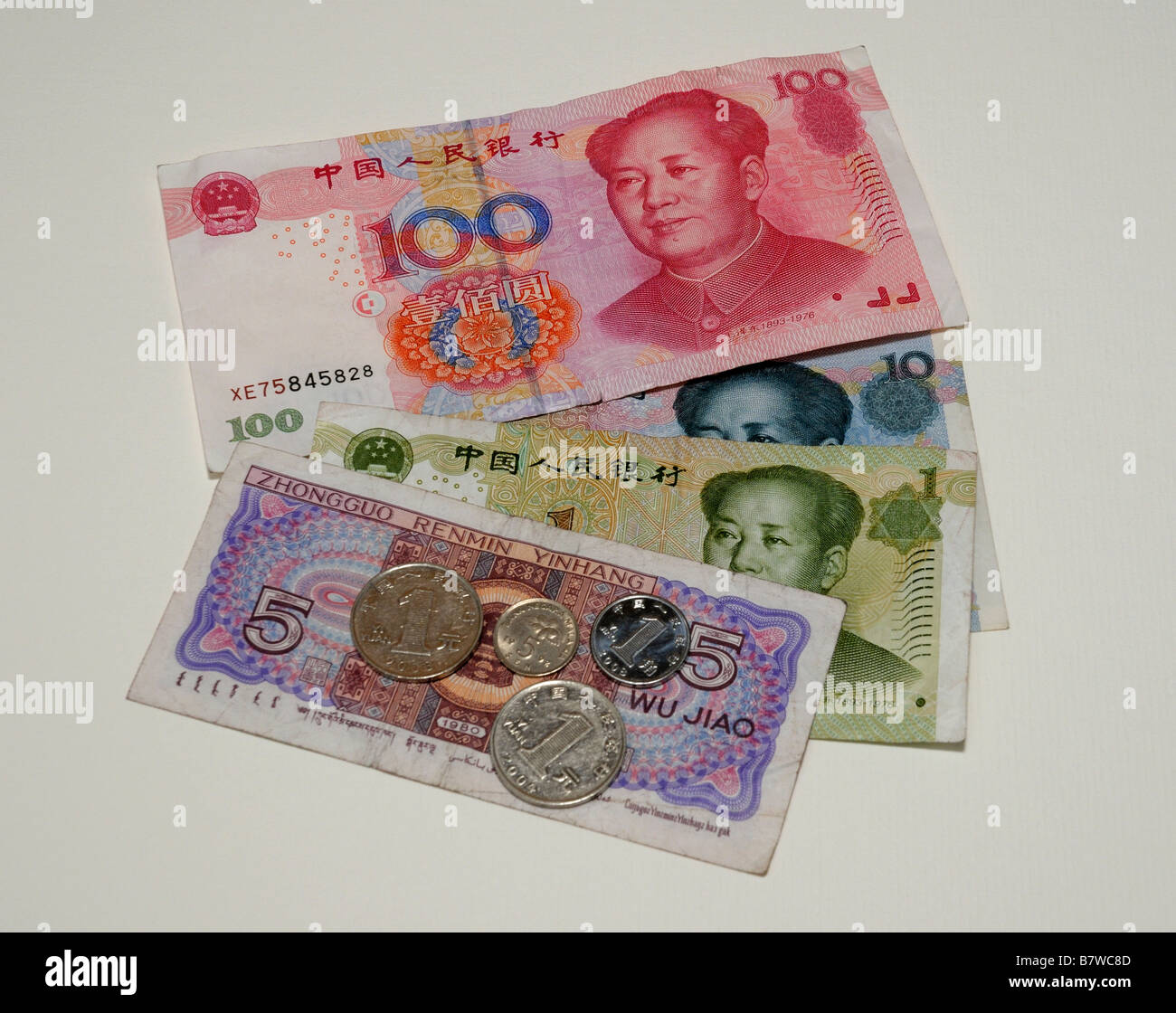 Chinese Banknotes and Coins Stock Photo - Alamy