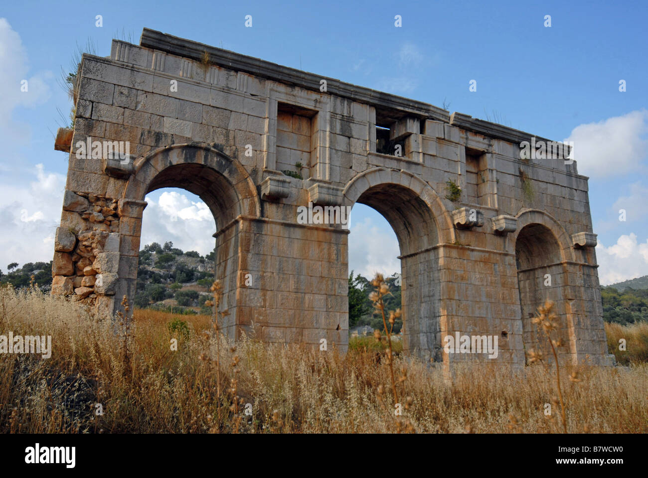 Roman triumphal gate of Patara, Turkey Stock Photo - Alamy