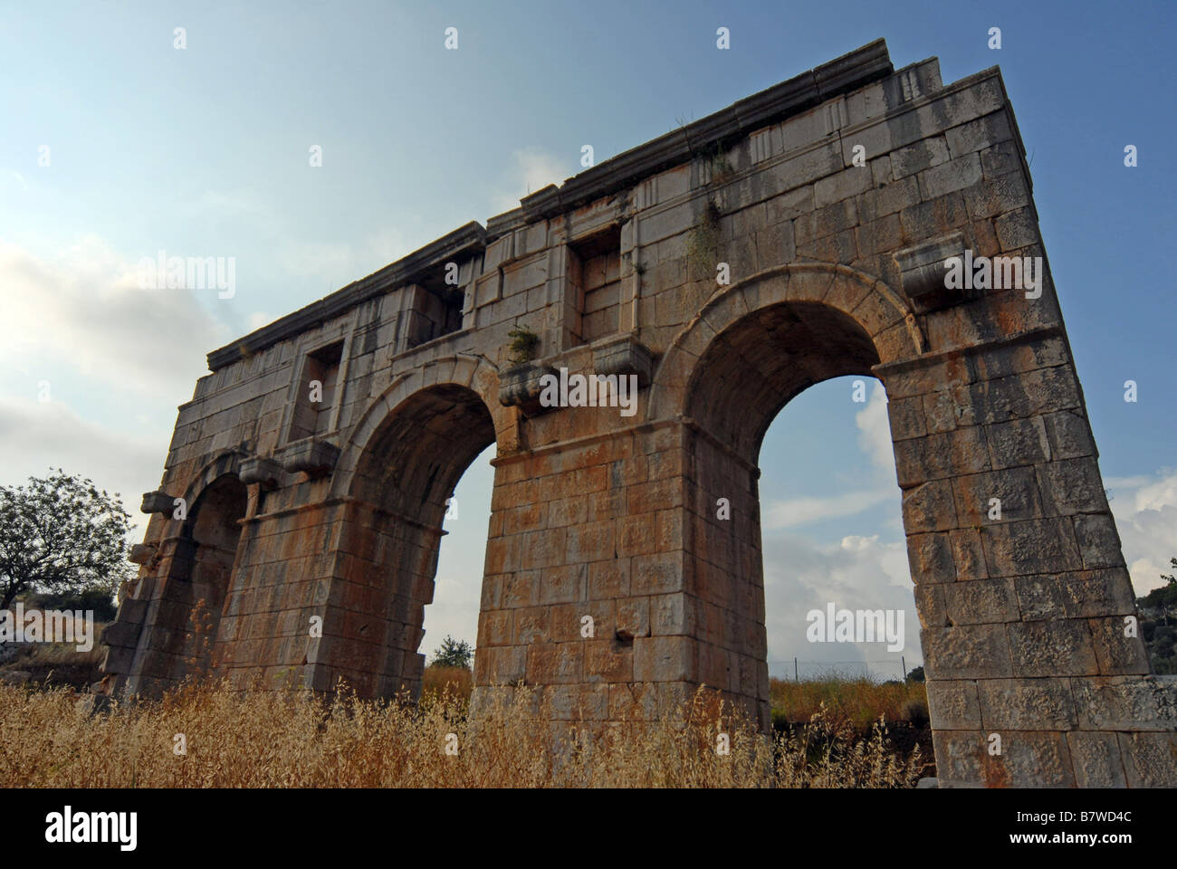 Roman triumphal gate of Patara, Turkey Stock Photo - Alamy
