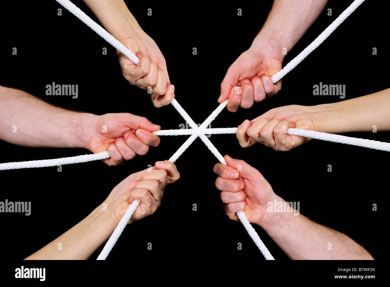 strong adult arms all working together as one Stock Photo - Alamy